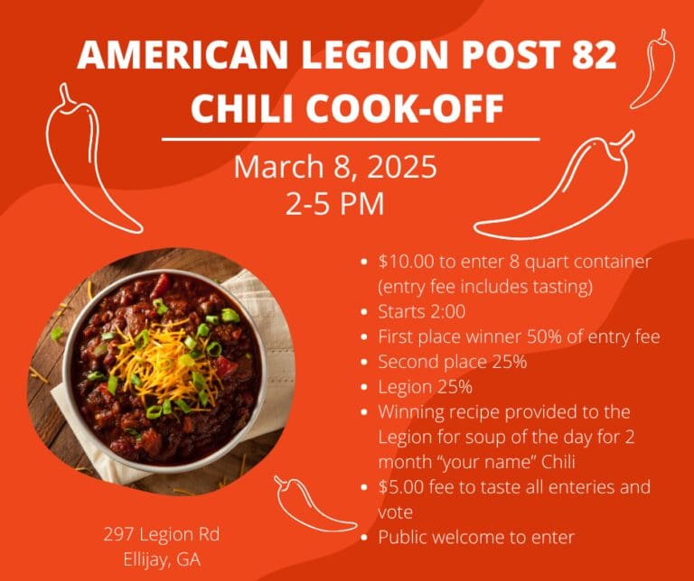 American Legion Post 82 Chili Cook-Off - Gilmer County Chamber